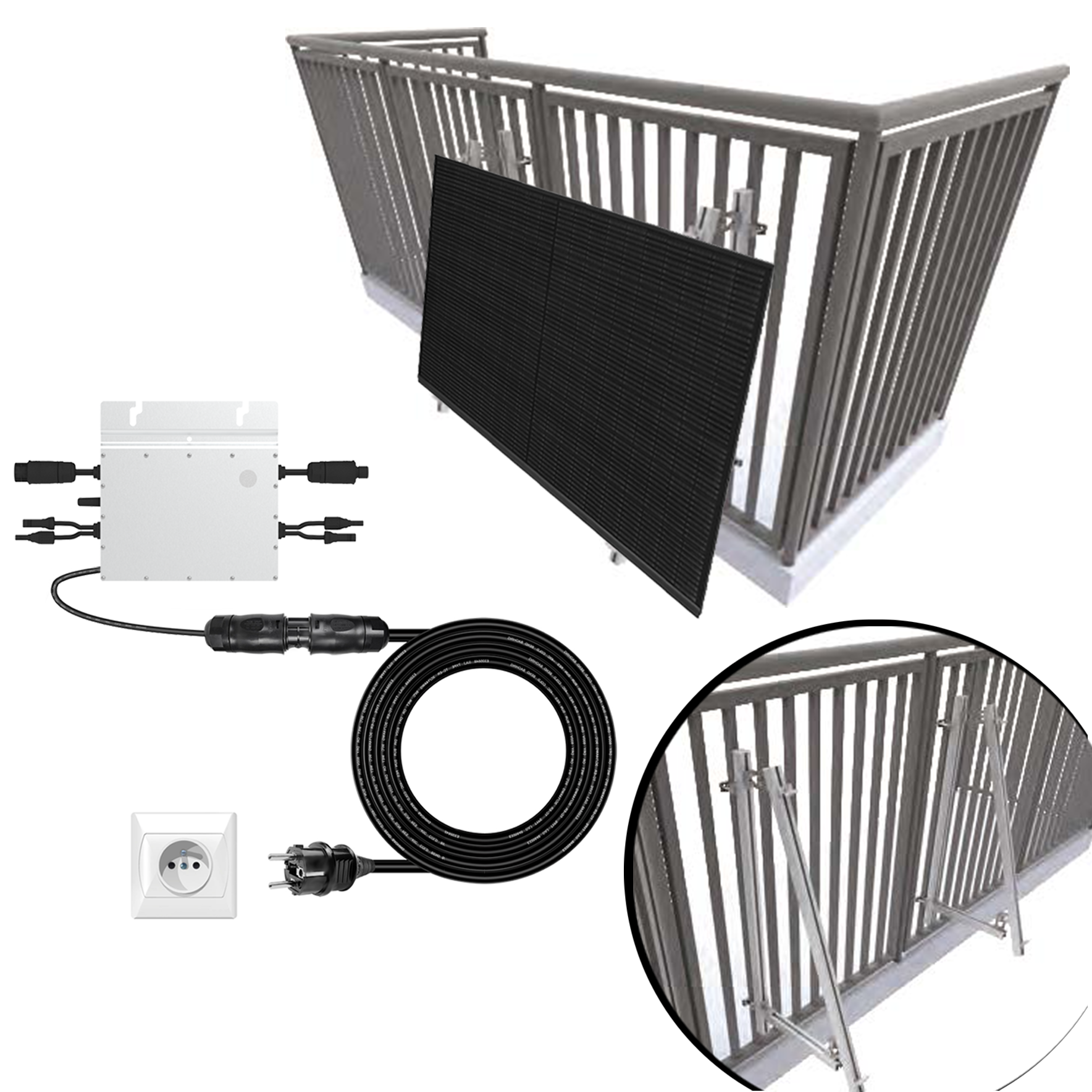 Fotowoltaika balkon 370W: JA Solar FB 370W + Hoymiles - Cena - Sklep ...